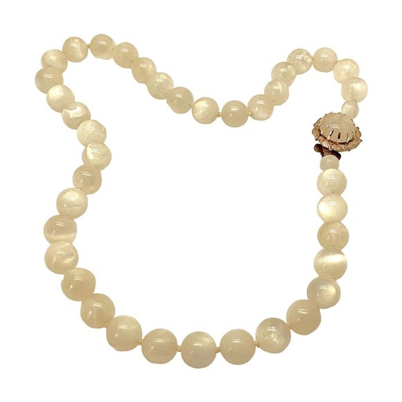 Estate | Jewelry | Vintage Moonglow Thermoset Necklace Cream Mid ...